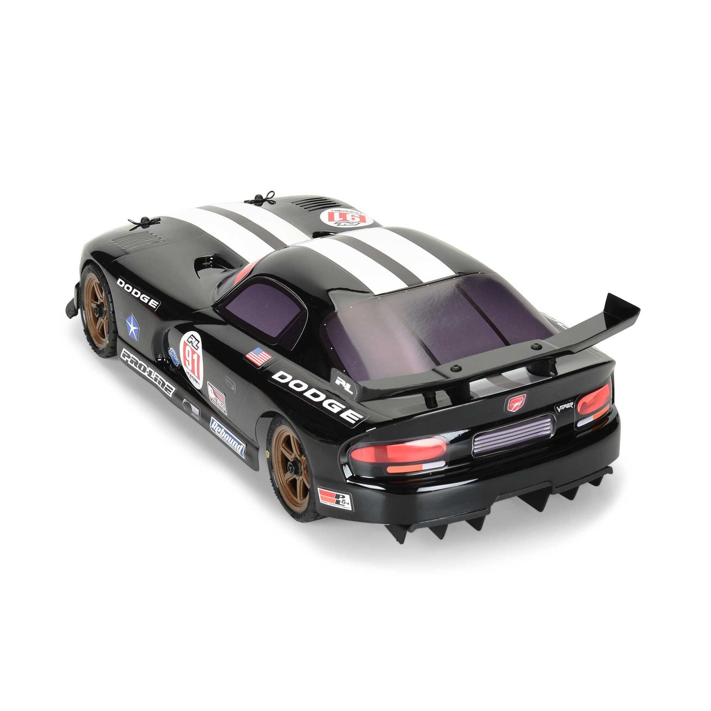 1 12 Pre Cut 2002 Dodge Viper Gts Black Body Losi Nascar Chris S House