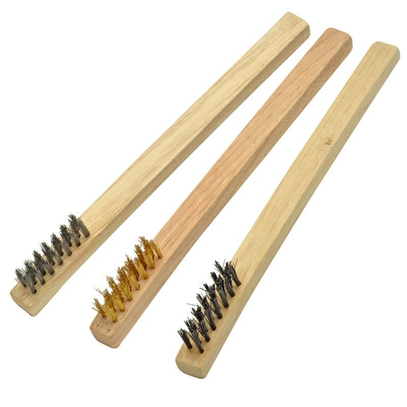 3pc Mini Wire Brush Set, Wood Handles – Chris's House