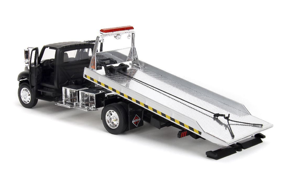 International Flatbed Tow Truck Primer Black Diecast Car
